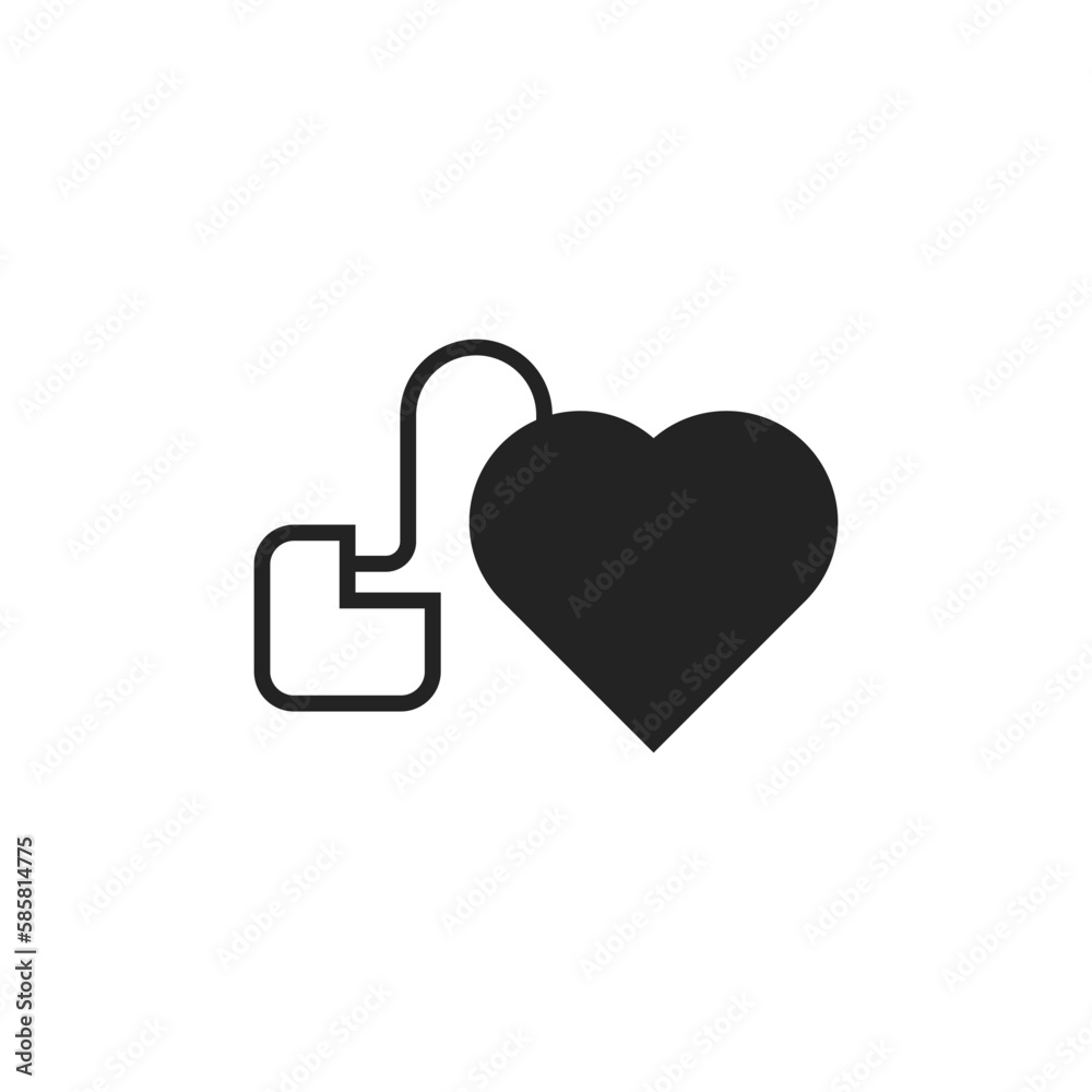Heart pacemaker icon. Healthcare symbol modern, simple, vector, icon ...