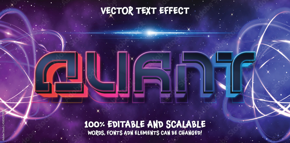 QUANTUM Awesome TECH space Alphabet Letter font. Professional and ...