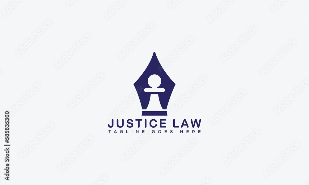 Law Logo Design Template Vector Graphic Branding Element. Stock Vector ...