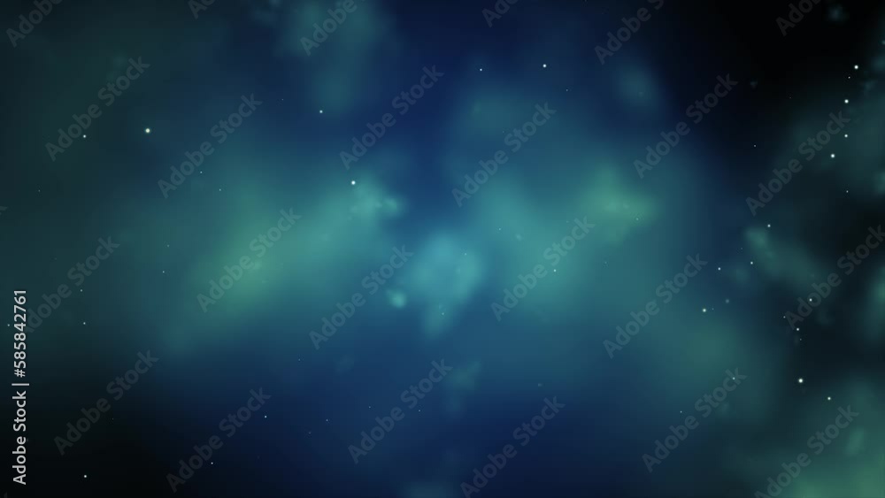 Background animation of aesthetic space mist and stars in the universe ...