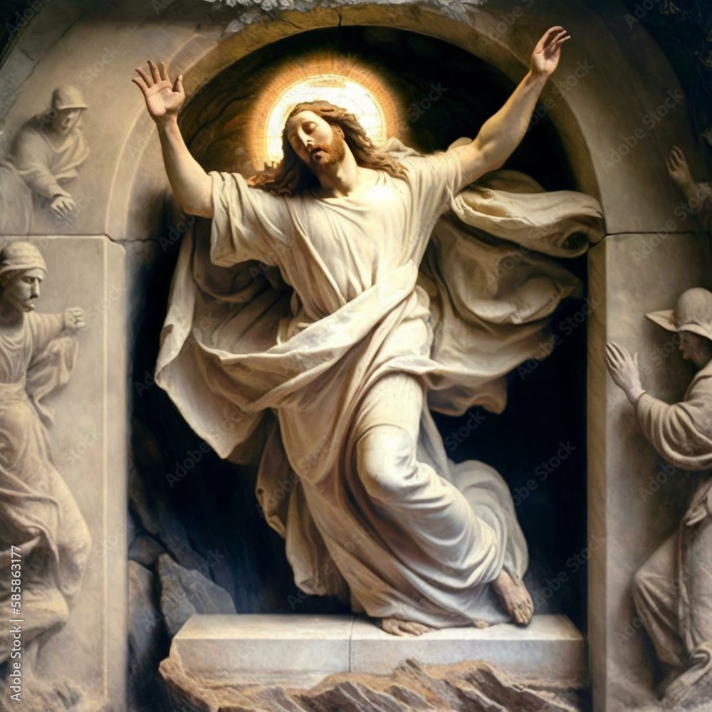 Jesus Ressurect / Jesus Auferstehung Stock Illustration | Adobe Stock