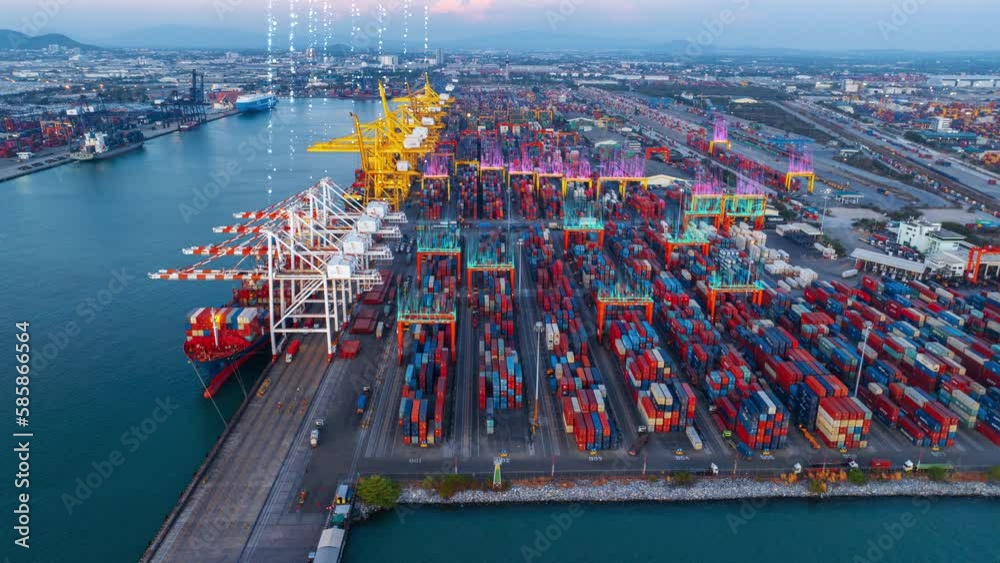 Chat AI bot. Ai tech for futurist automatic transportation logistics ...