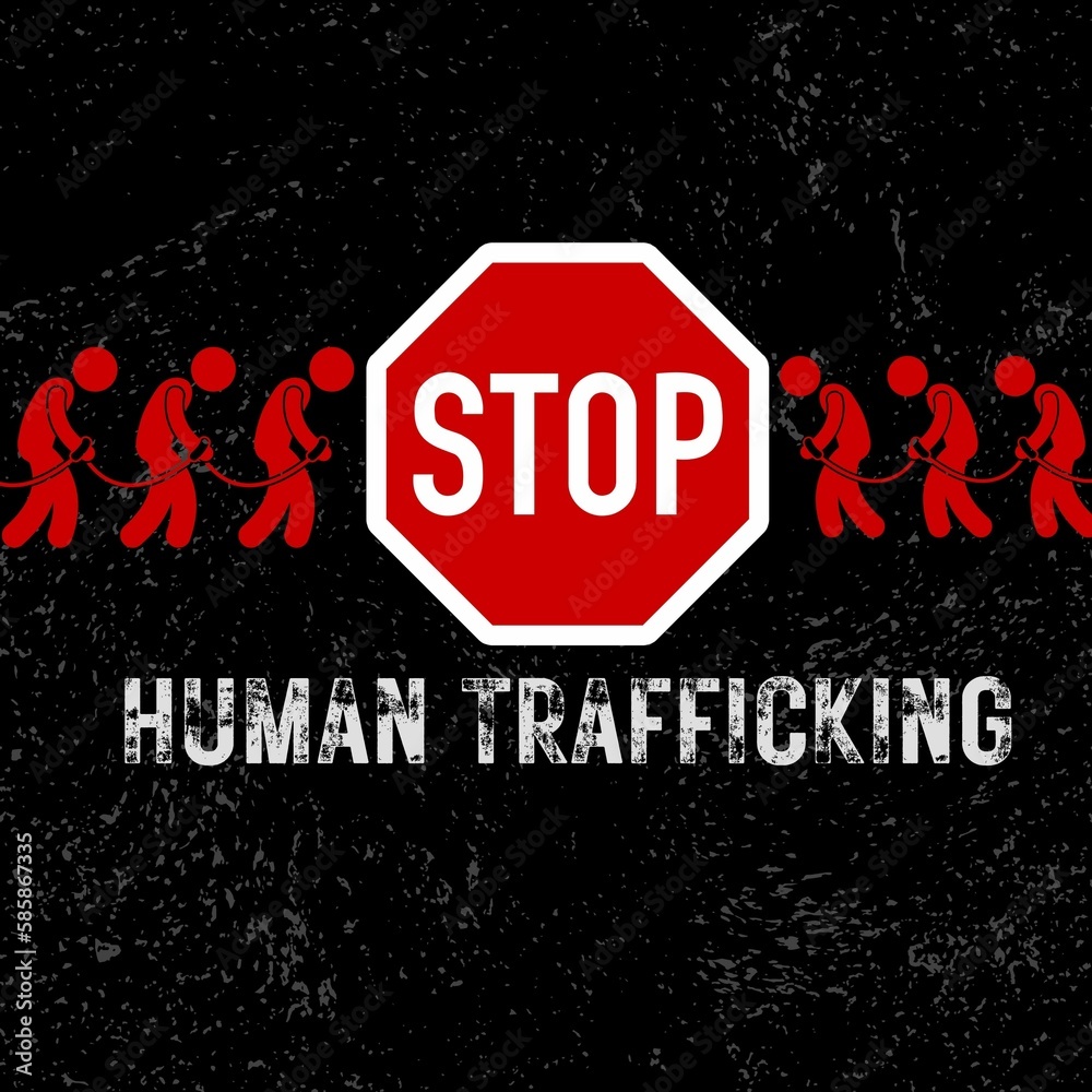 Stop Sign, Human Trafficking Concept, Stop Human Trafficking, Against ...