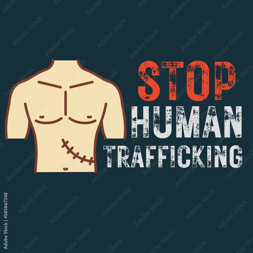 Stop Sign, Human Trafficking Concept, Stop Human Trafficking, Against ...