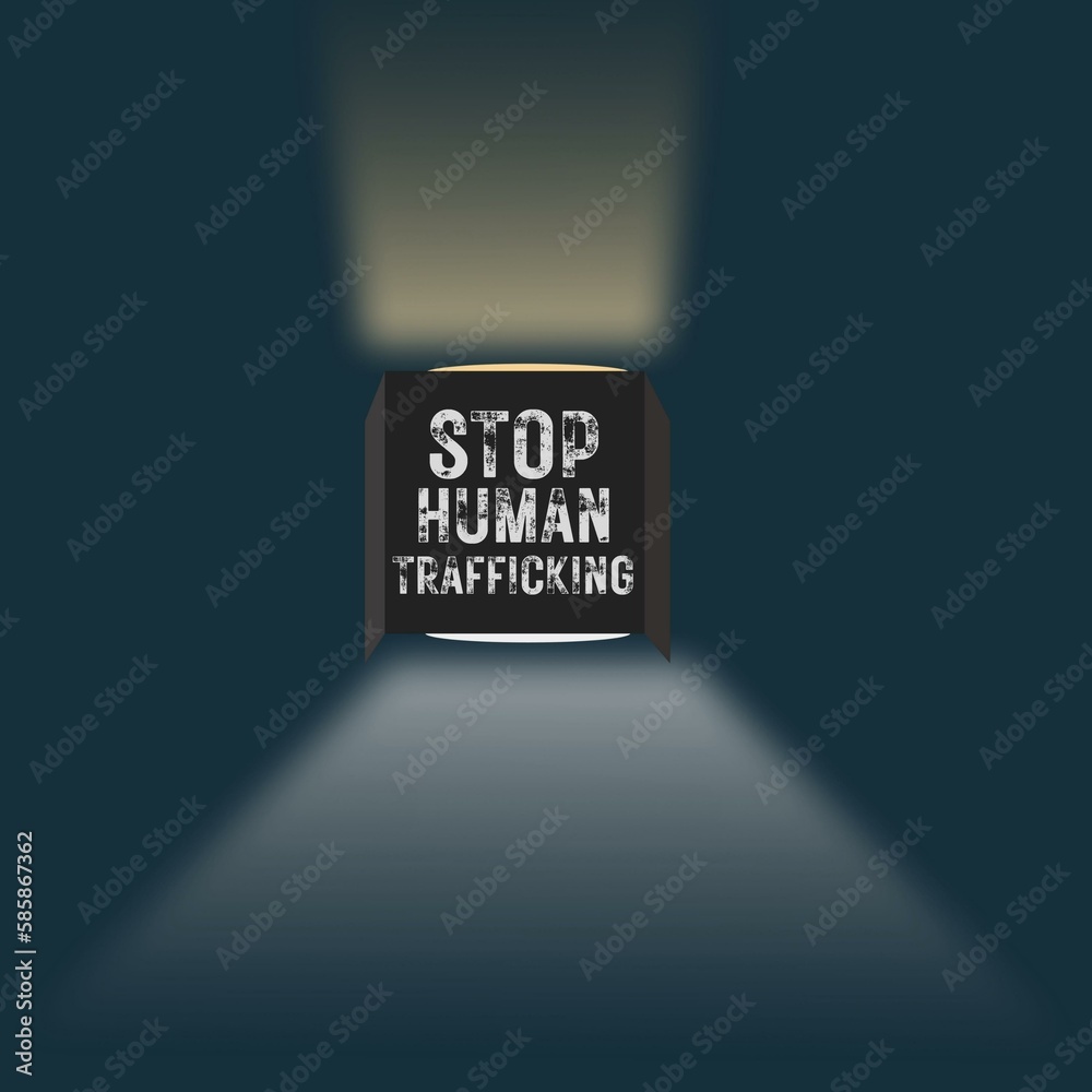 Stop Sign, Human Trafficking Concept, Stop Human Trafficking, Against ...