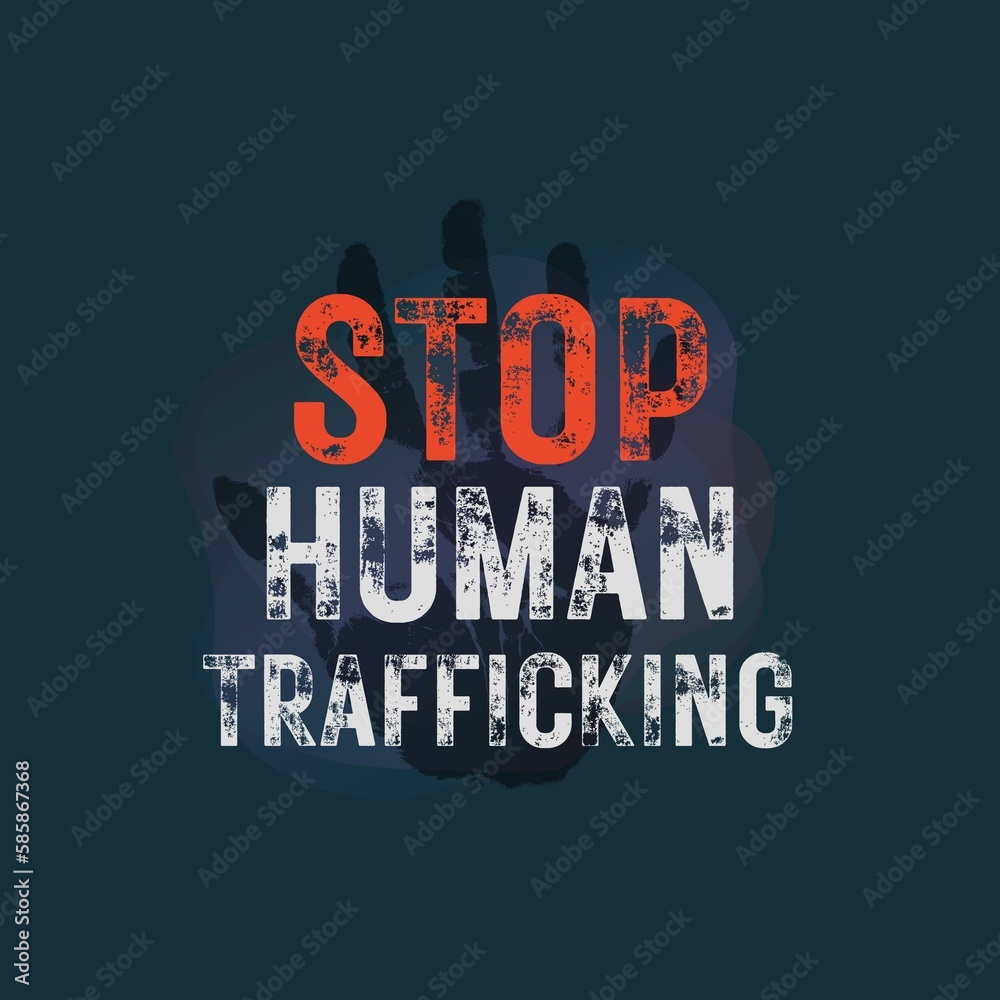 Stop Sign, Human Trafficking Concept, Stop Human Trafficking, Against ...