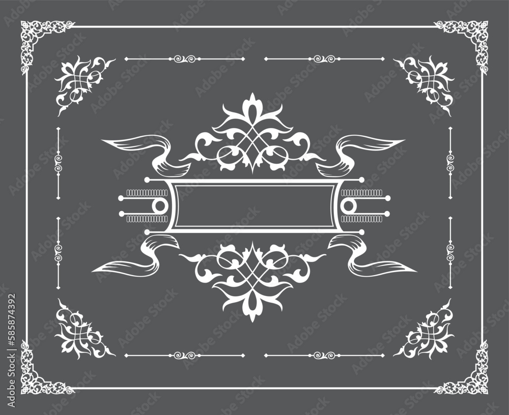 Gold Islamic oriental ceiling and wall pattern on anthracite background ...