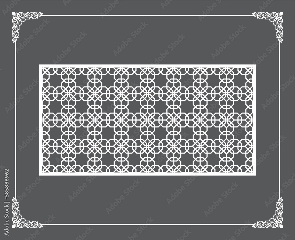 Gold Islamic oriental ceiling and wall pattern on anthracite background ...