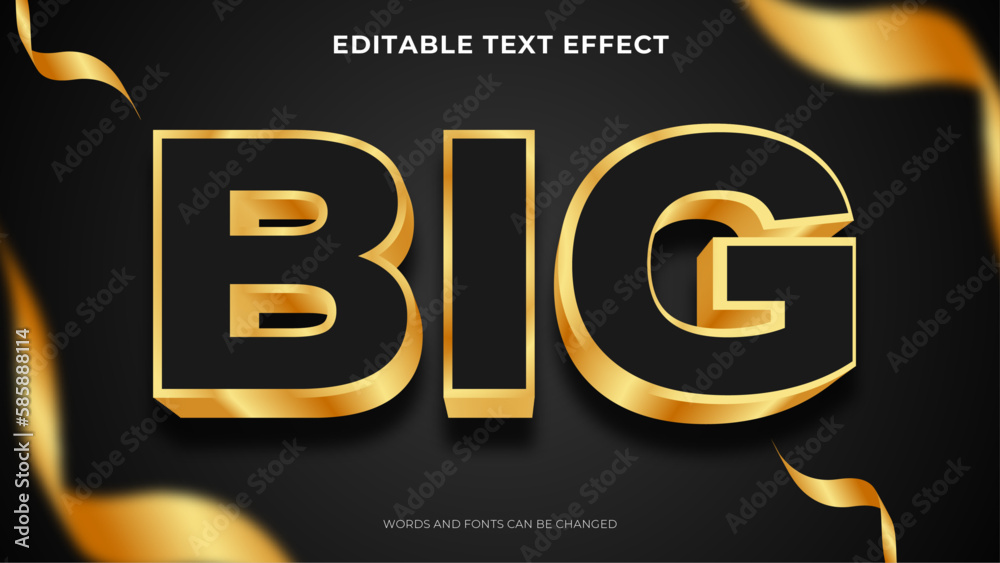 luxury gold text effect Stock Vector | Adobe Stock