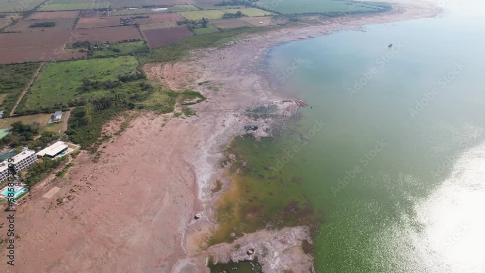 Laguna de Mar Chiquita, Mar de Ansenuza, Córdoba, Argentina. Playa de laguna de agua salada en ...