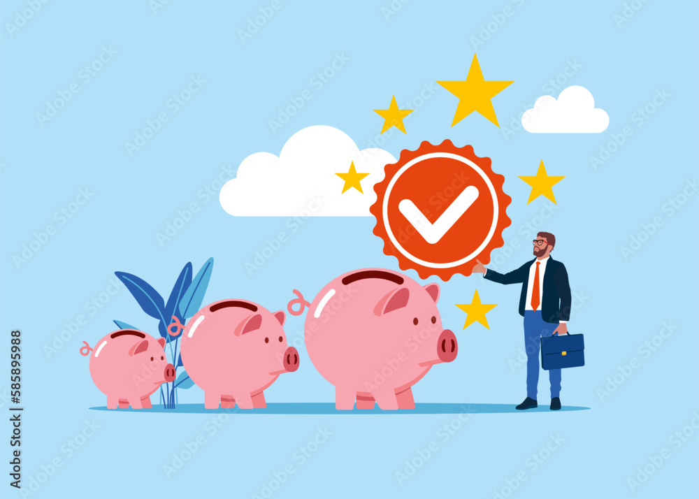 Quality Control to check quality and giving certified. Modern vector ...