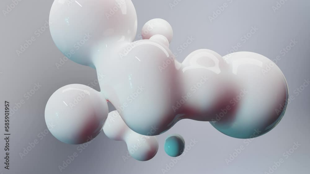 Vidéo Stock organic shapes. Morphing colorful blobs, Abstract 3d background. Liquid flowing ...