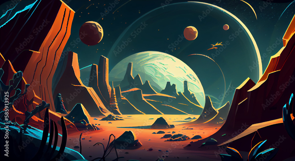 2d Game Background Space