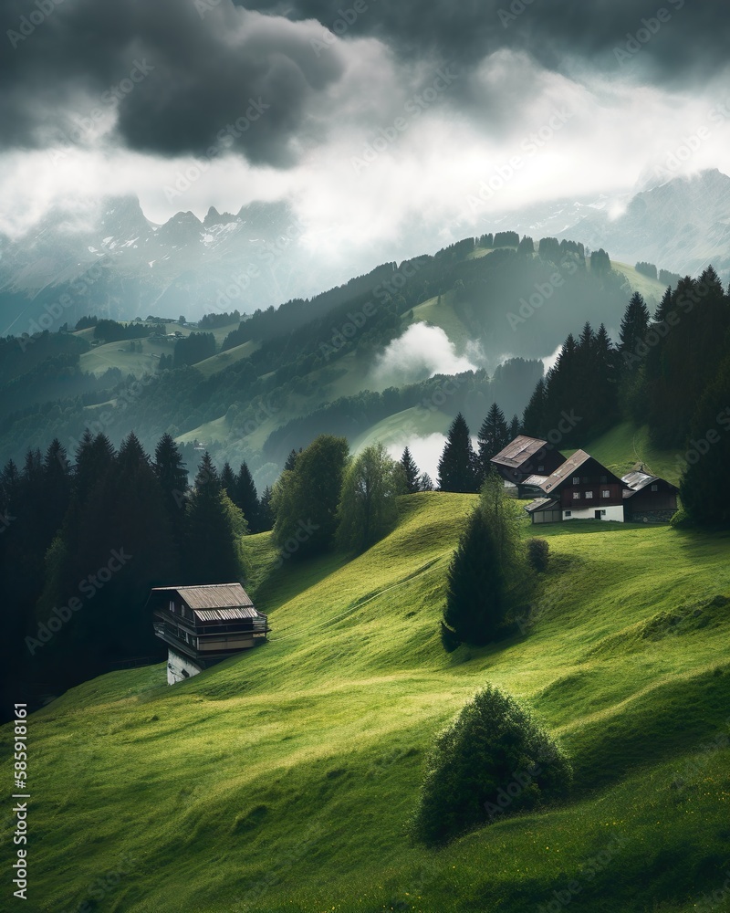 Timeless Peaks: A Vintage Journey Through the Alpine Splendor and ...