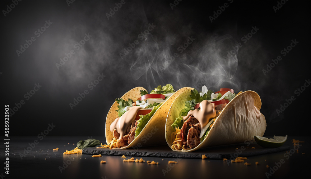 Satisfy your taste buds with these flavorful tacos Stock Illustration ...