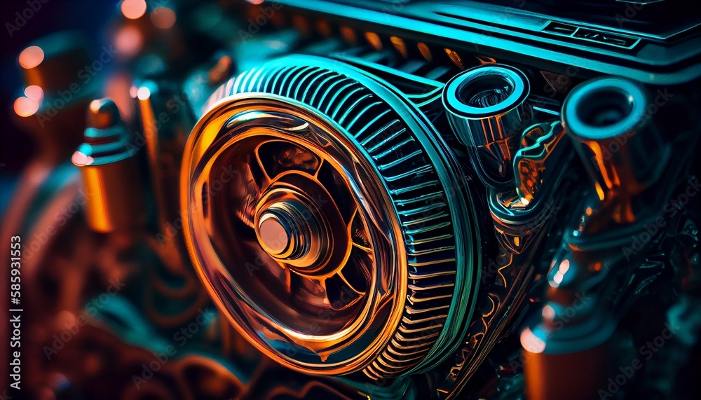 Part of the internal structure of a car engine. Colorful wallpaper ...