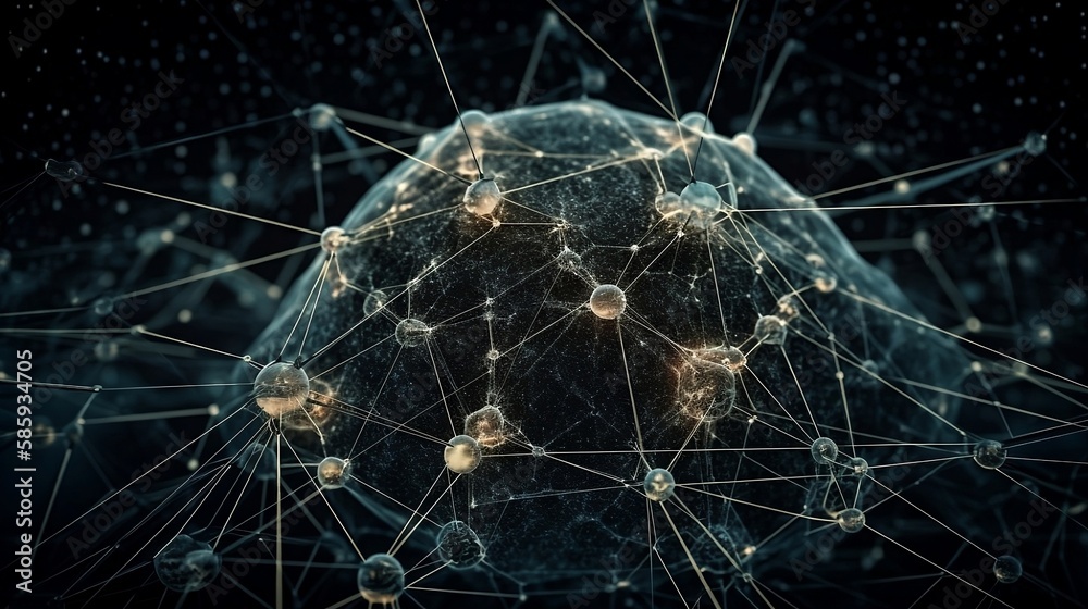 Ilustracja Stock: 3D view of neurons. Mind Journey: A 3D neural network that reveals the ...