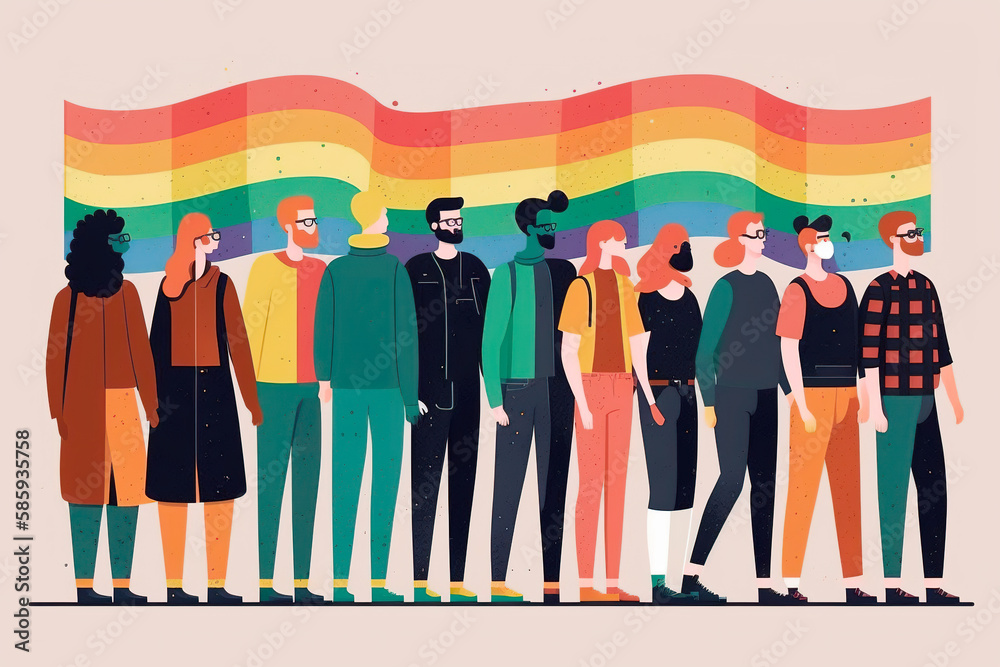 Ilustração do Stock: Colorful display of diversity and inclusivity as ...