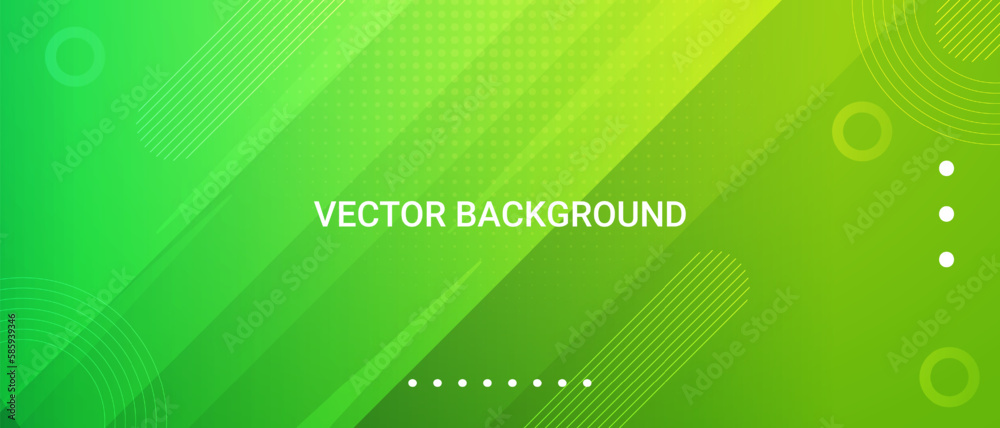 Abstract minimal long banner background with green gradient. modern ...