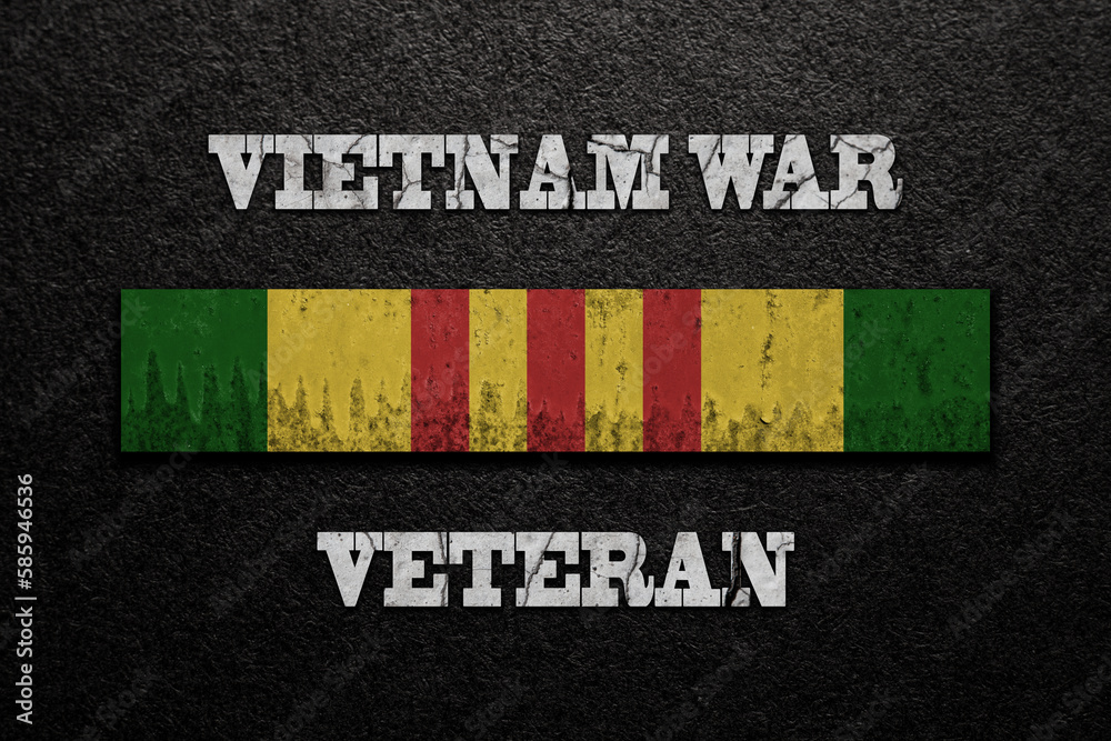 Vietnam Campaign Ribbon with text Vietnam War Veteran. Vietnam Veterans ...