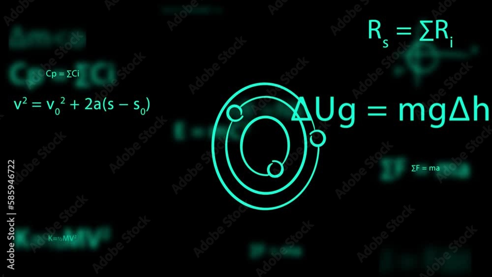 Black Mathematic Background Loop Animation Mathematical Equation And