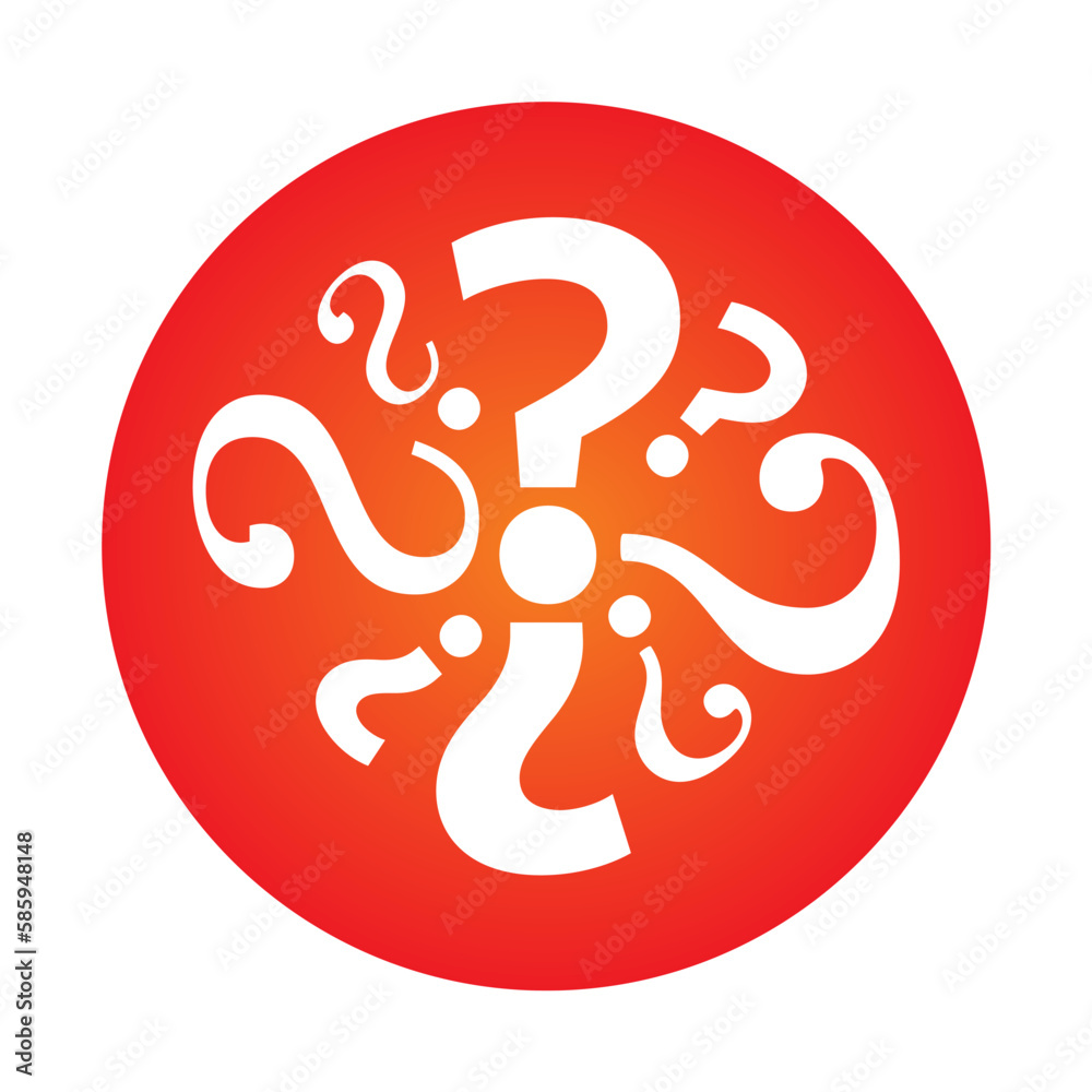 rotating question marks. question mark concept in circle Stock Vector ...