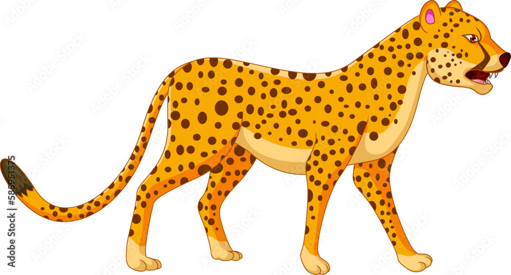 cheetah cartoon posing Stock Vector | Adobe Stock
