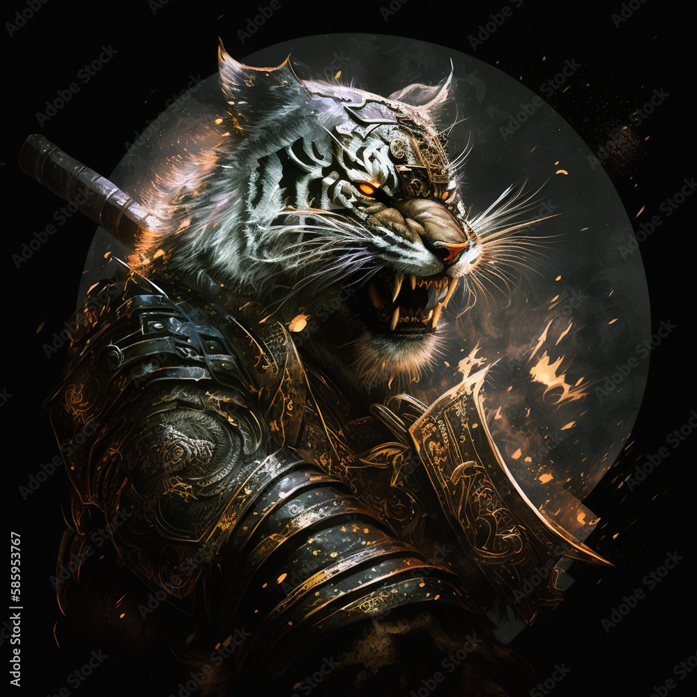 Dragon in the night, tiger in the sky, tiger in the night, tiger ...