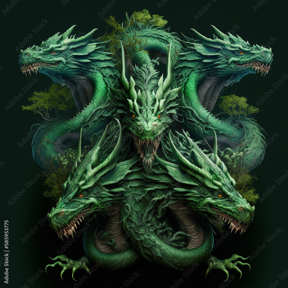 green dragon on black background, green iguana on black, green dragon ...