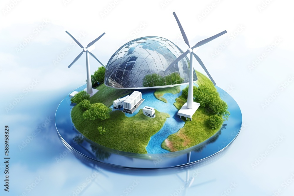 Renewable energy sources: wind, solar, and hydroelectric power, are ...