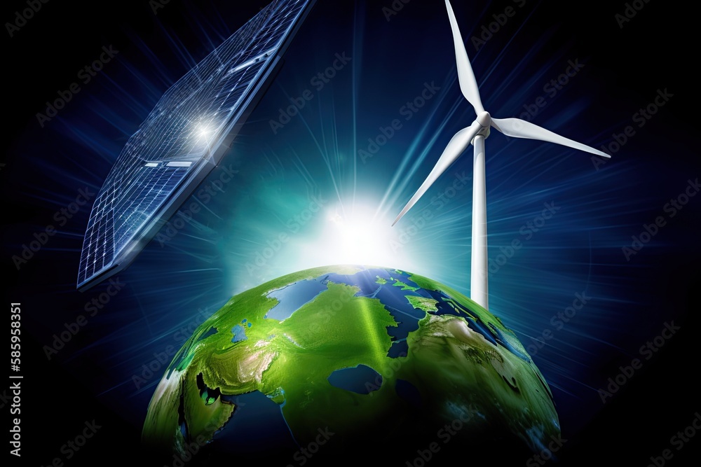 Renewable energy sources: wind, solar, and hydroelectric power, are ...