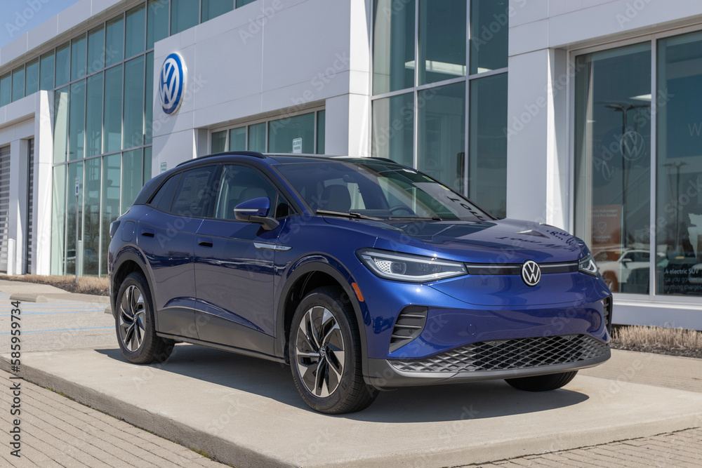 Volkswagen ID.4 SUV Electric Vehicle EV display. Volkswagen offers the ...
