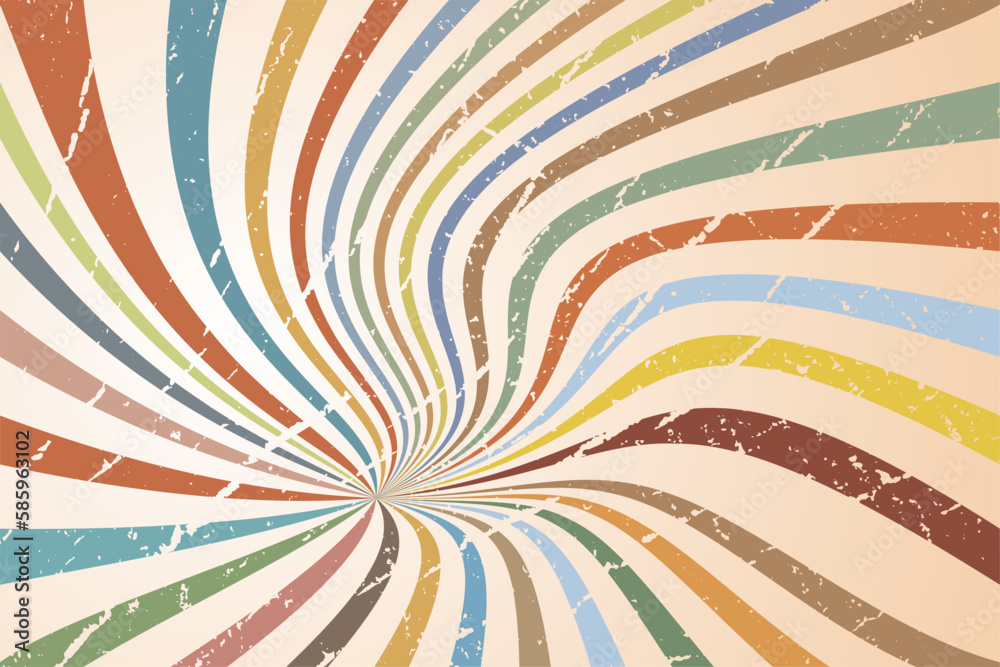 Retro style 3d colorful background pattern vector design. Colorful sun ...