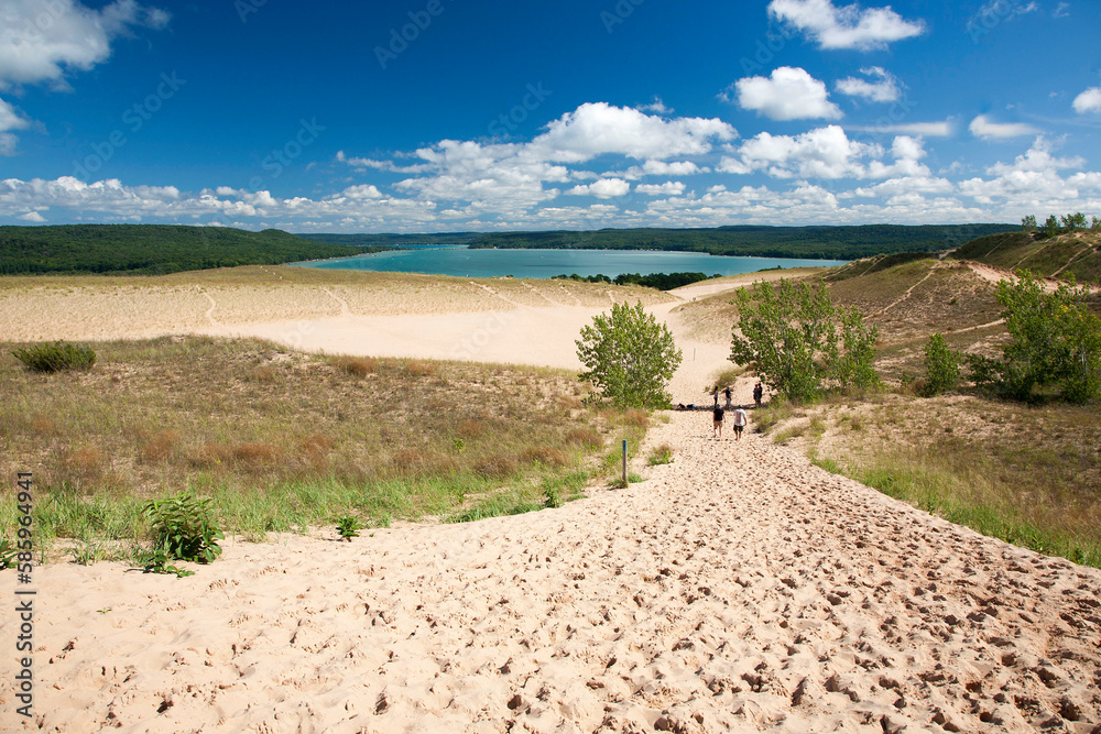 Sleeping Bear Dunes National Lakeshore Michigan Sand Dunes Stock Photo ...