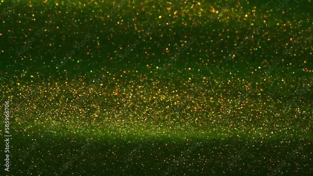 Golden Glitter Sparkle Particles Motion. Abstract background of real ...