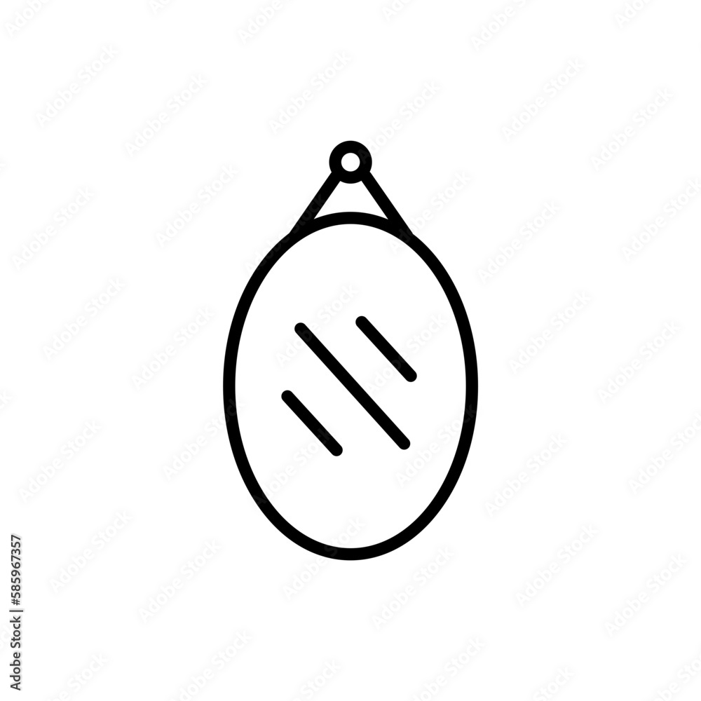 Mirror icon glass, interior, furniture for app web logo banner poster ...