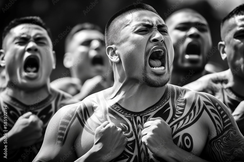 Maori Haka, Generative AI Stock Illustration | Adobe Stock