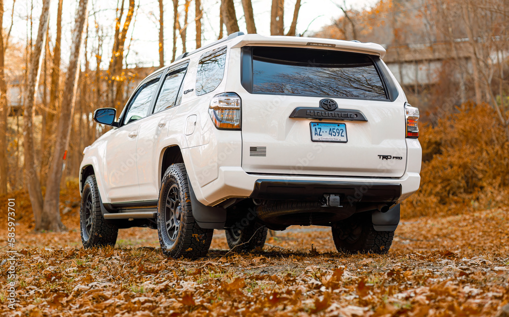 Toyota 4Runner TRD Pro SUV off road on dirt trail Stock Photo | Adobe Stock