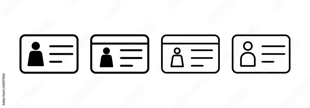 License icon vector for web and mobile app. ID card icon. driver ...