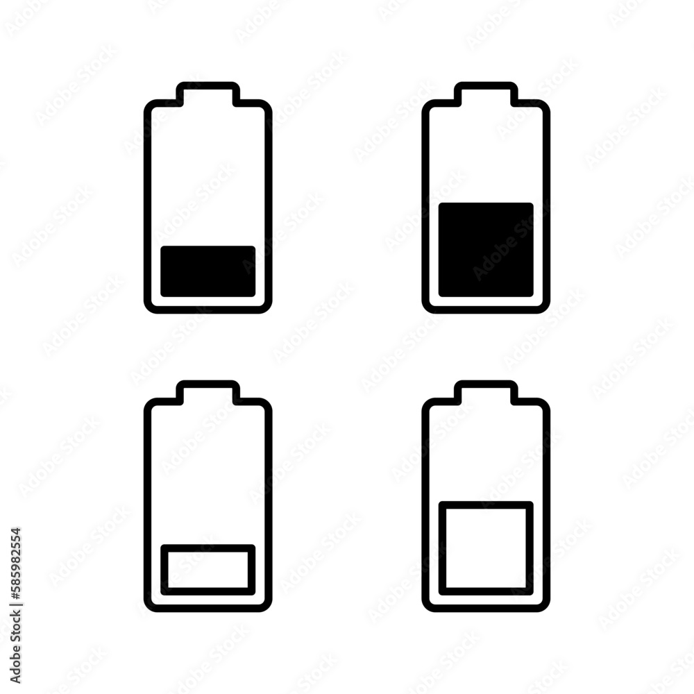 Battery icon vector illustration. battery charging sign and symbol ...