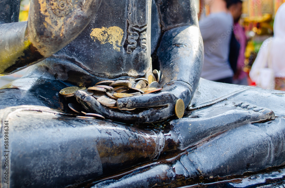 The many-faced Buddha in the Big Buddha Temple in Pattaya. Buddha ...
