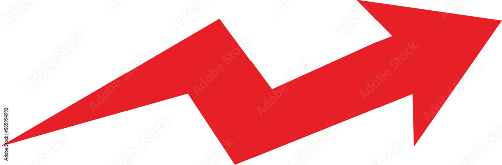 red arrow right symbol on transparent background. arrow sign in flat ...