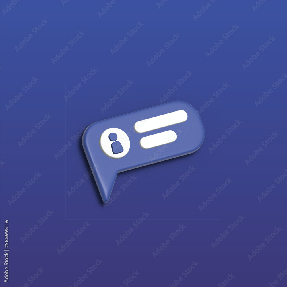 3d chat and user pop up icon emoji illustration 3d, vector eps file ...