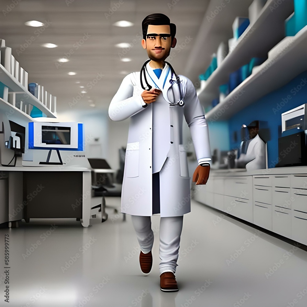 Doctor 3d - medical cartoon, animated medical character, animated ...