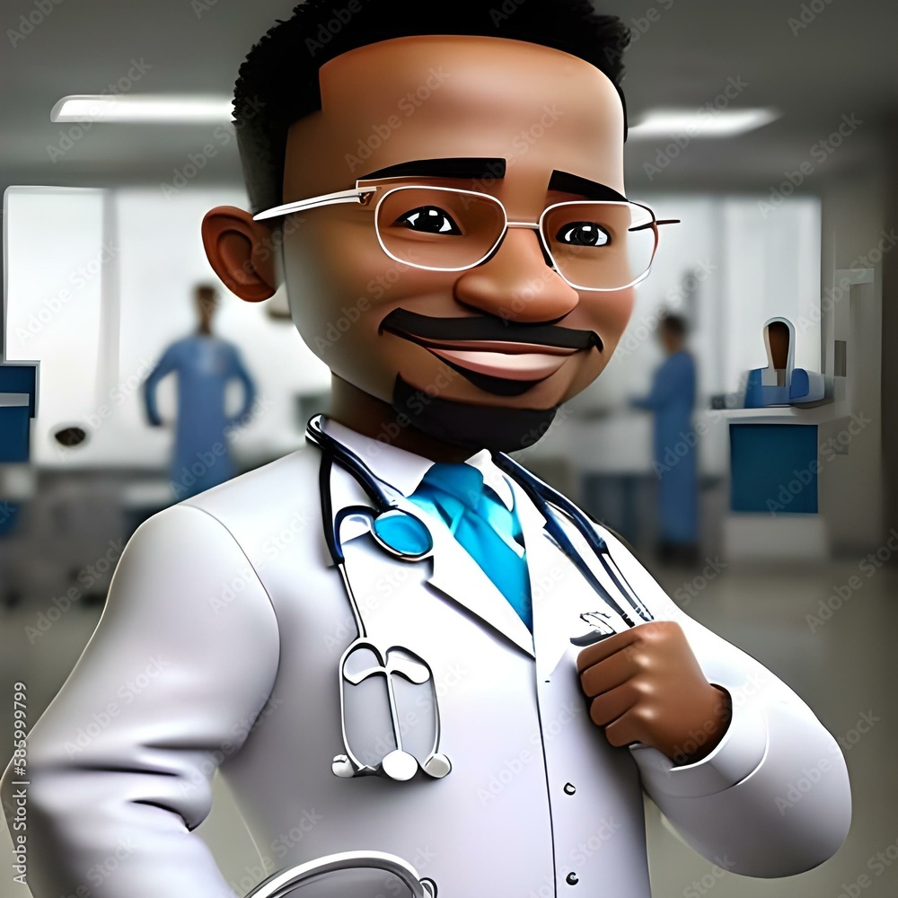 Doctor - caricatura médica, personaje animado médico, hospital animado ...