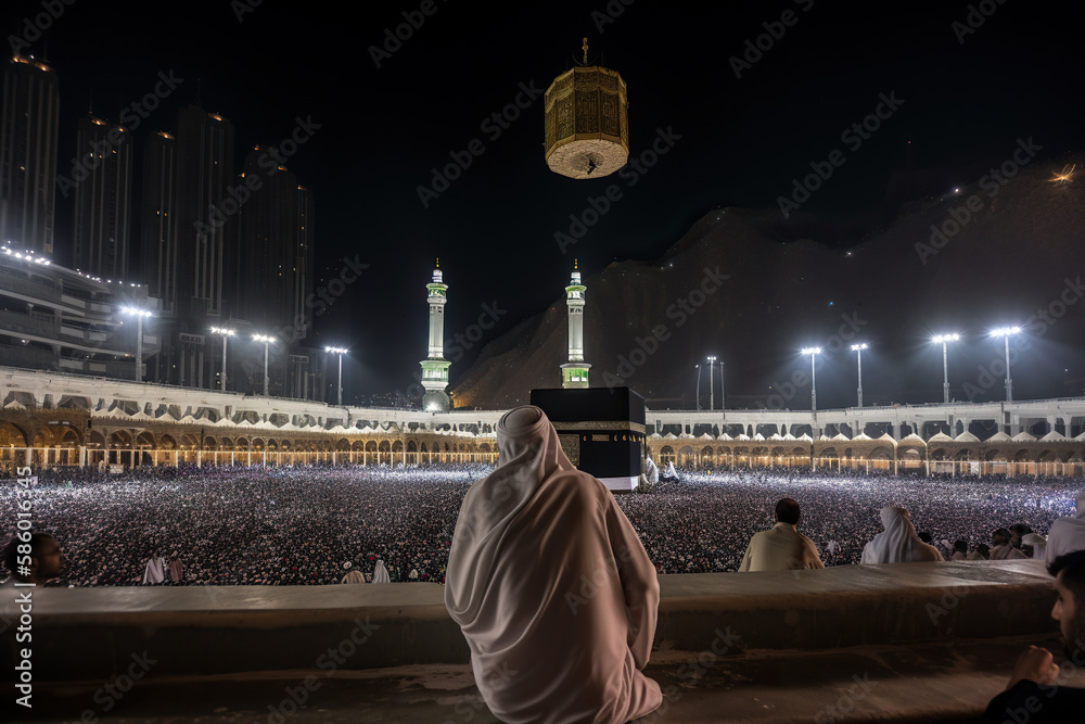 Muslim pilgrims from all over the world gathered to perform Umrah or ...