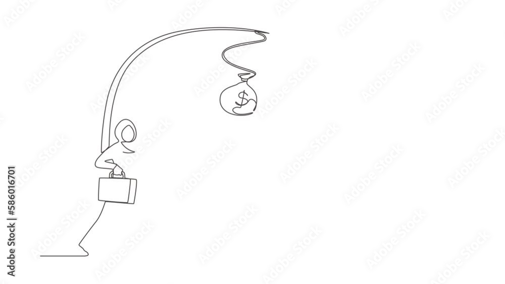 Vidéo Stock Animated self drawing of continuous line draw oblivious ...