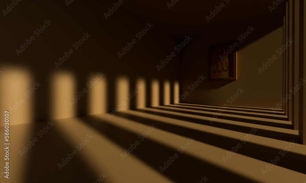 3d ramadan kareem, A beautiful picture of light and shadow inside the ...