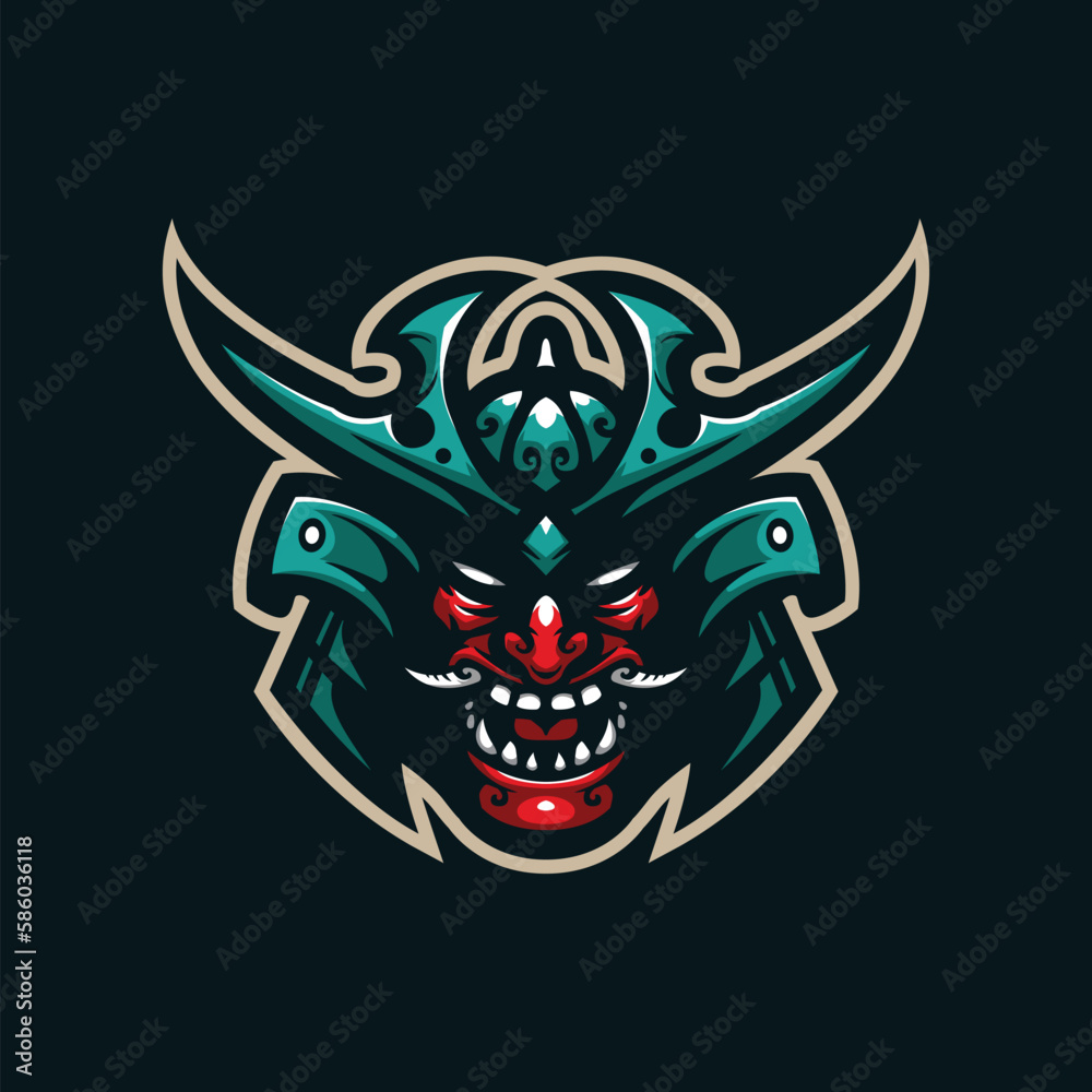 Samurai mascot logo design with modern illustration concept style for ...