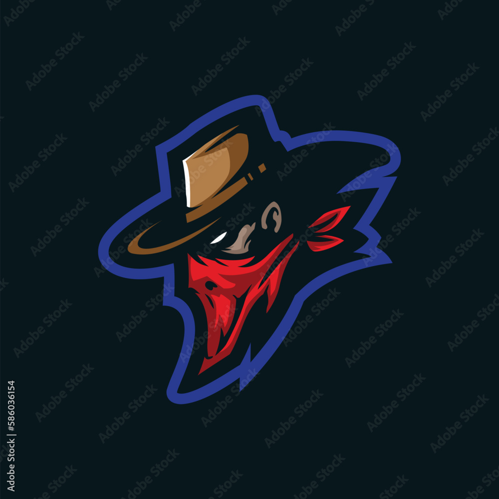 Bandits mascot logo design with modern illustration concept style for ...